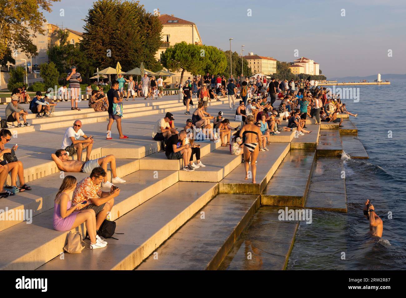 Sea organs and Sun Salutation in Zadar City, Croatia Stock Photo - Alamy