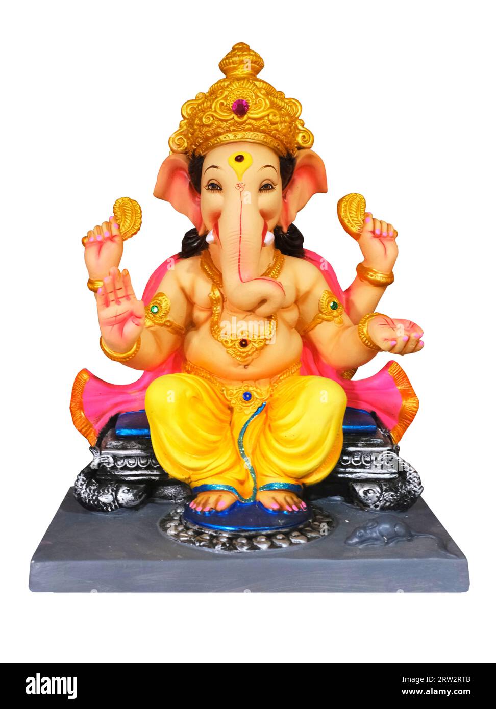 Lord Ganpati, Ganesha on white Background, Ganpati, happy Ganesh ...