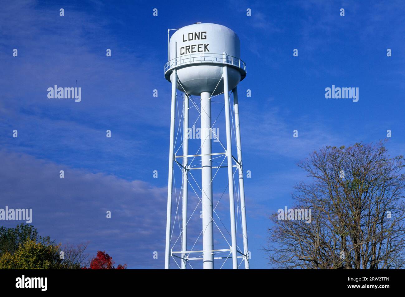 Water tower, Long Creek, Illinois Stock Photo - Alamy
