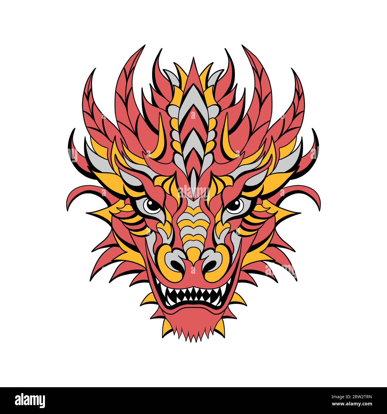 Chinese dragon icon in Stock Vector Images - Alamy
