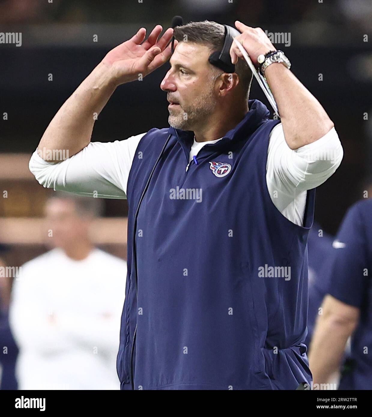 New Orleans Usa 10th Sep 2023 Tennessee Titans Head Coach Mike