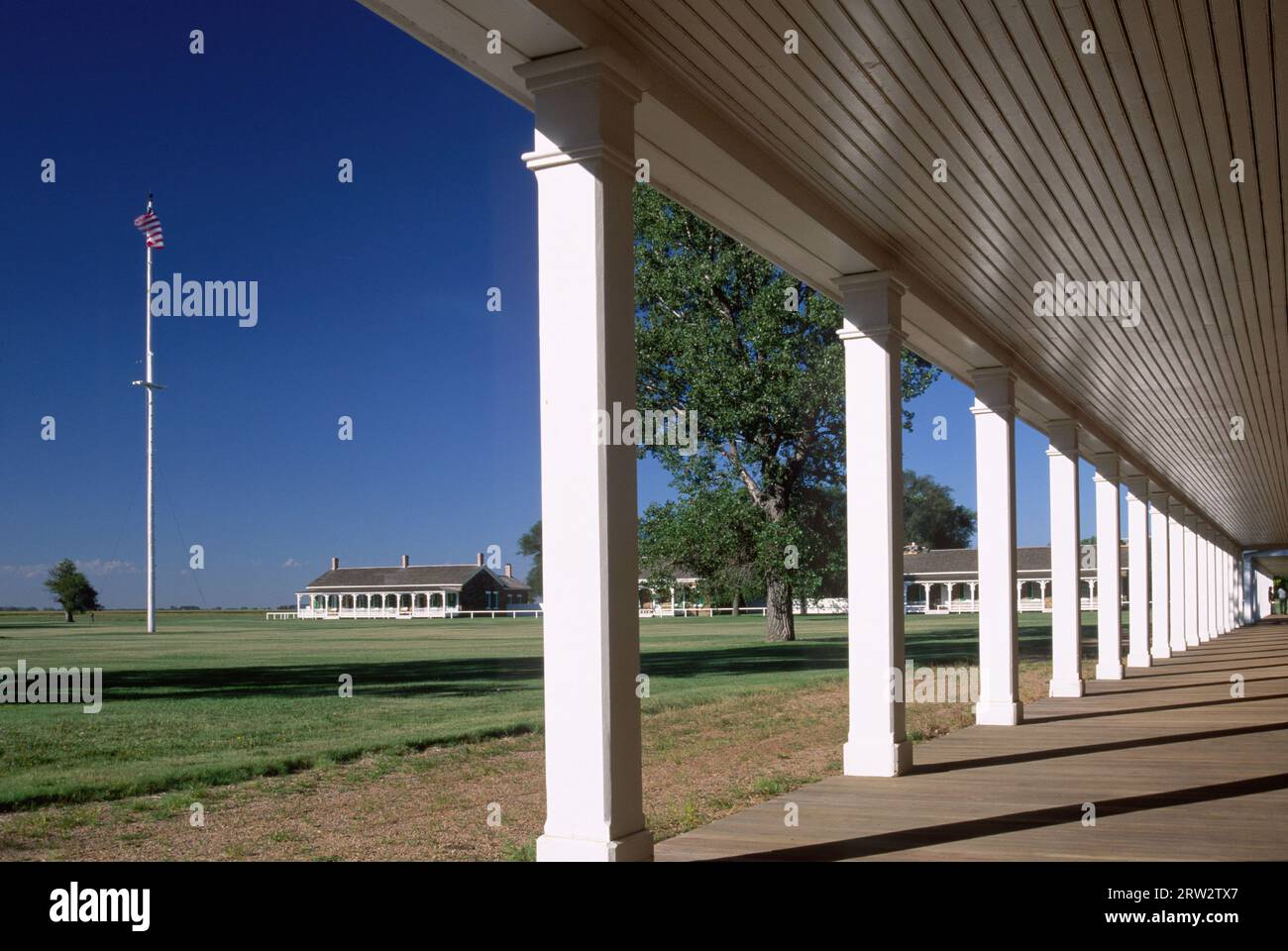 Flagpole in Parade Ground, Fort Larned National Historic Site, Kansas ...