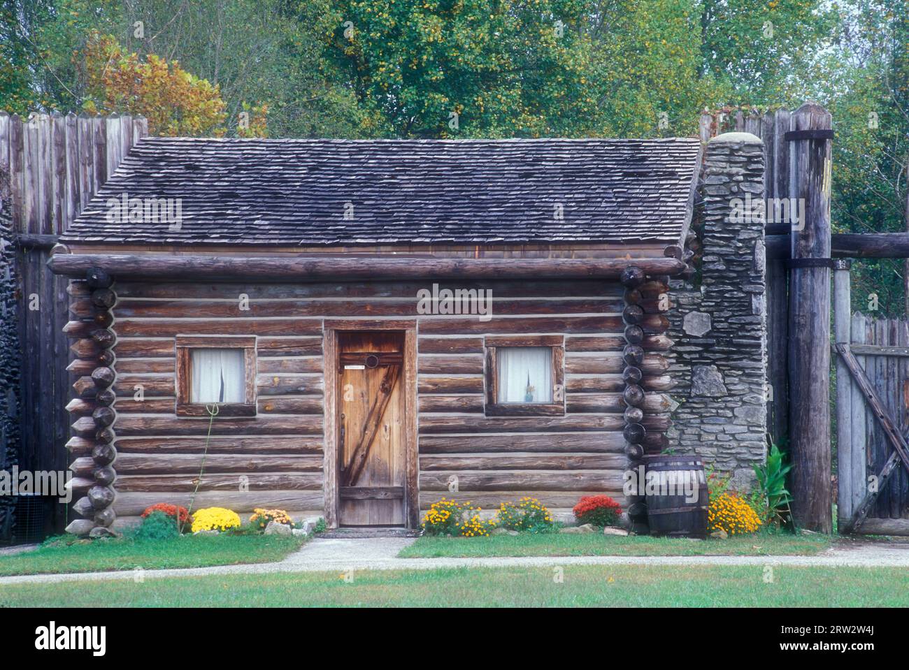Fort scene, Fort Boonesborough State Park, Kentucky Stock Photo - Alamy
