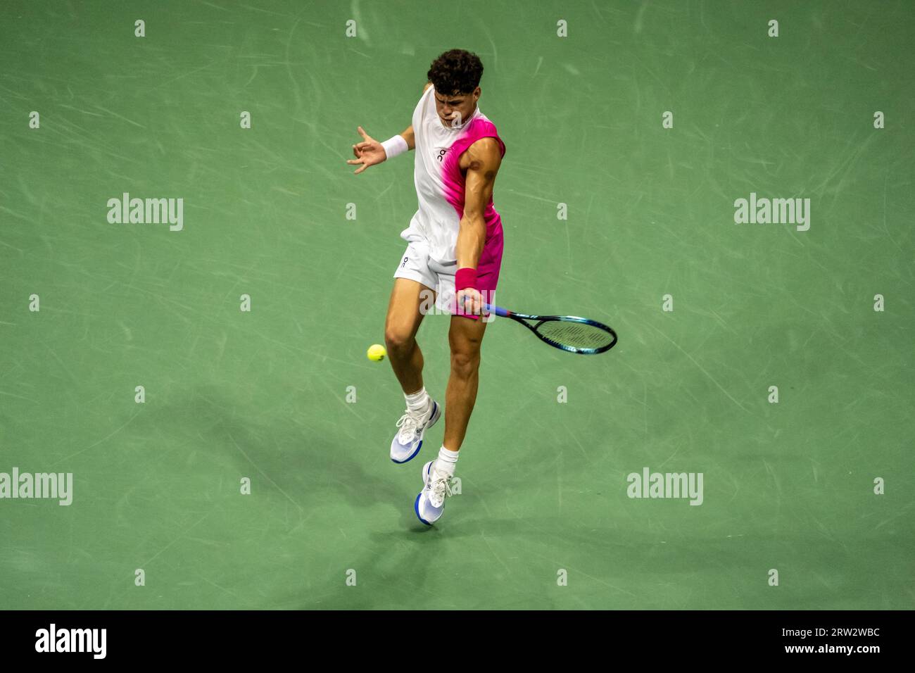 Ben Shelton (USA) competing in the Men's Singles Semi-finals at the ...