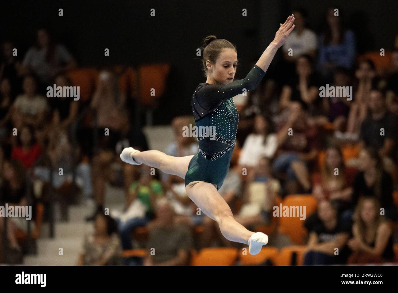 Group of people gymnastics in full flight hi-res stock photography and ...
