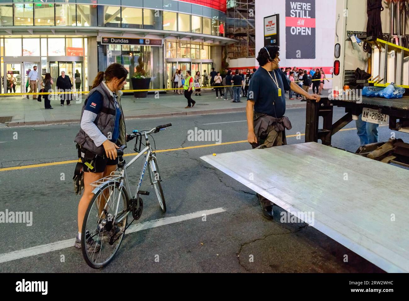 The production of the Suicide Square movie. Film industry in Toronto ...