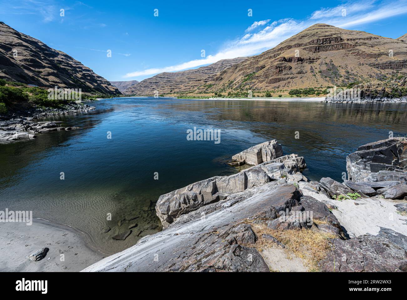 Snake River at the Nez Perce National Historical Park Petroglyphs, WA ...