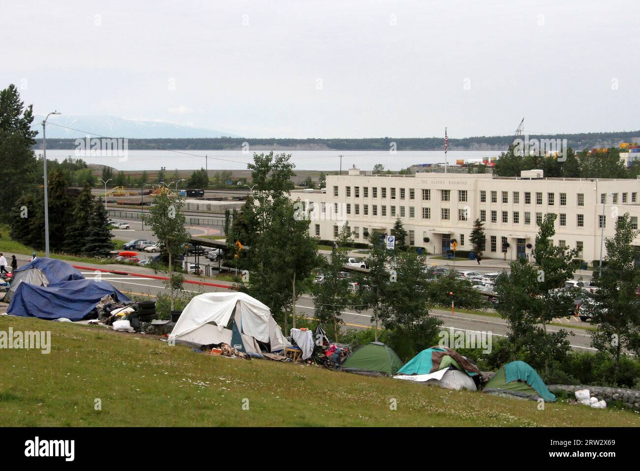 FILE - An outdoor tent city for the homeless sits on July, 26, 2023 ...