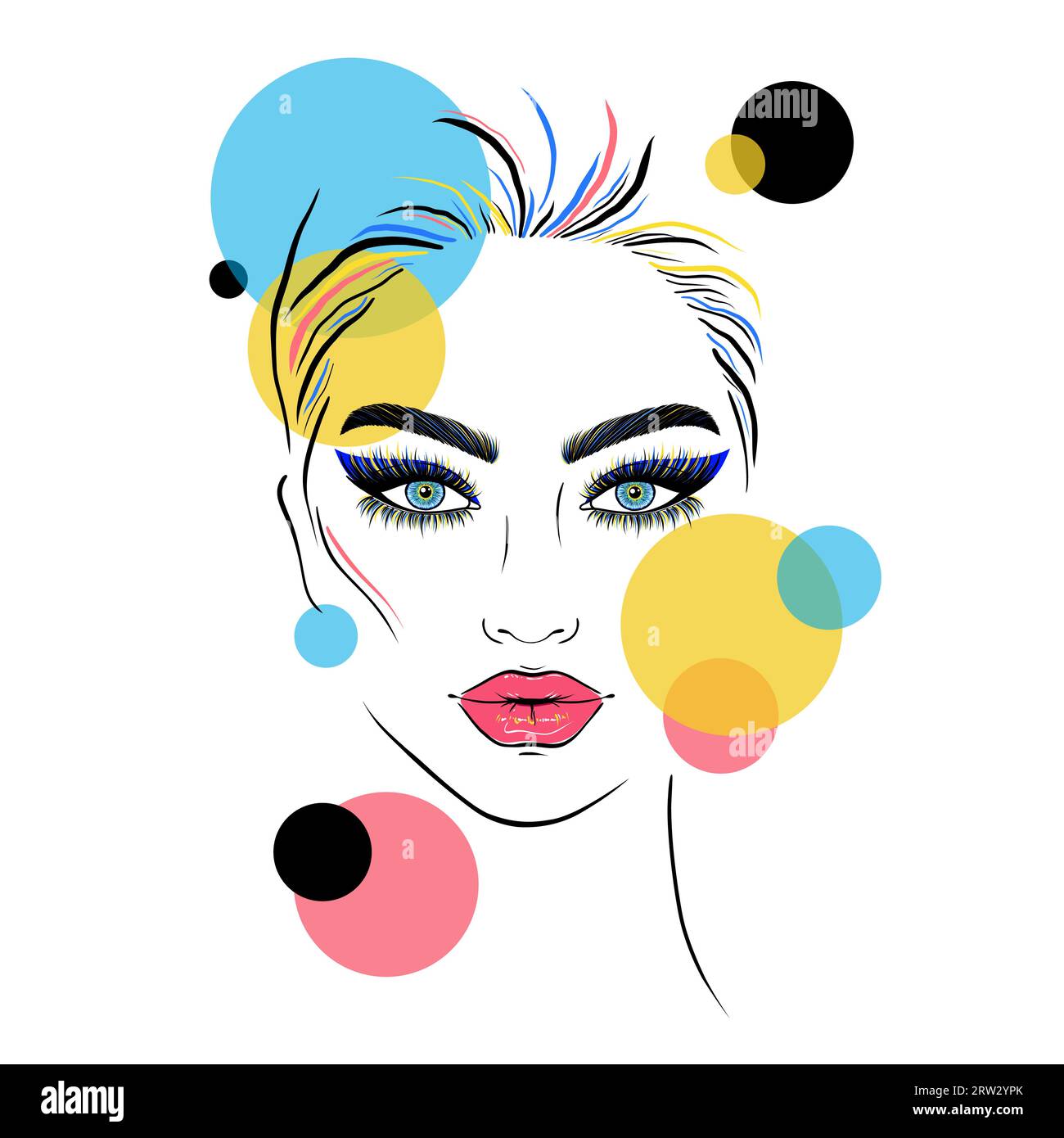 Poster with a pretty face Stock Vector Image & Art - Alamy