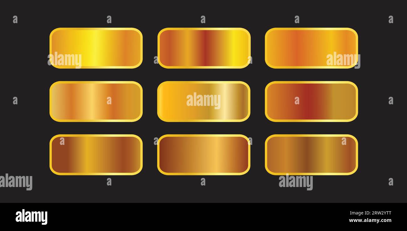 gold gradients texture set background vector icon meallick illustration, ribbon,gold gradients ...