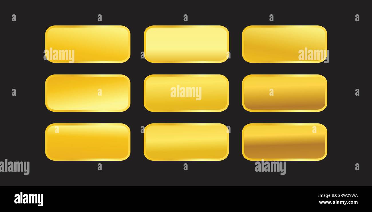 gold gradients texture set background vector icon meallick illustration, ribbon,gold gradients ...