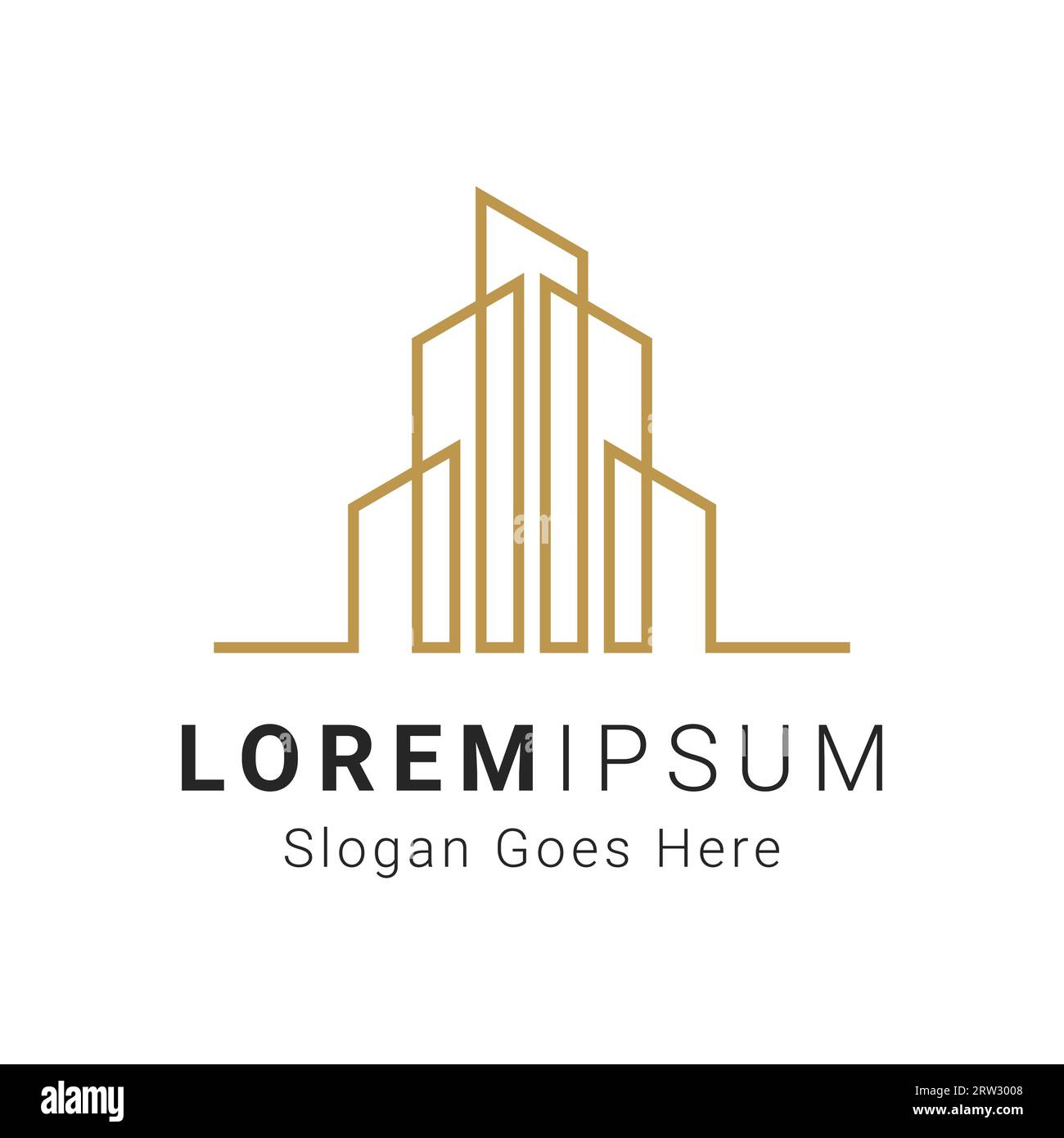 Luxury Building Real Estate Logo Design Minimal Building Logotype Stock ...