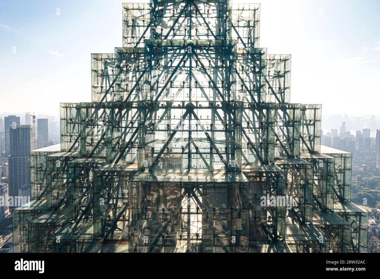 Aerial view pyramid shaped structure hi-res stock photography and ...