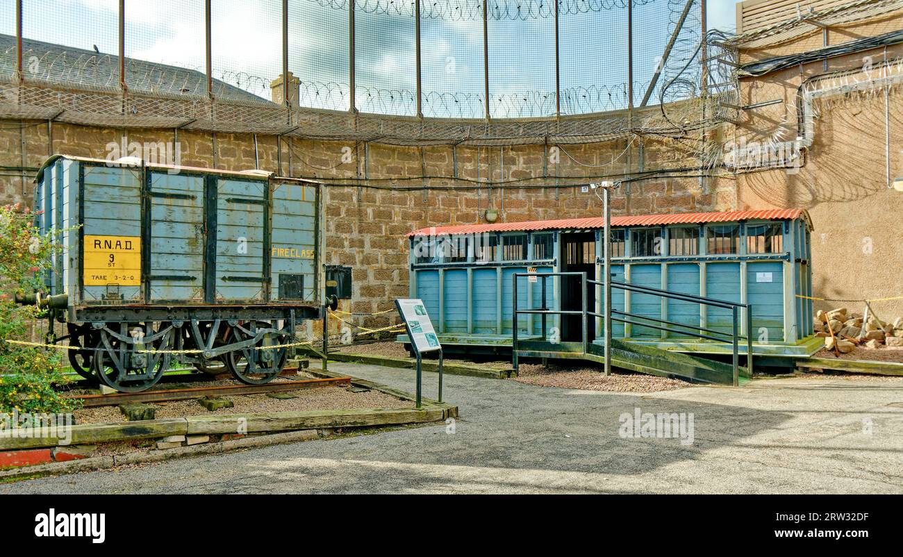 Peterhead Prison Museum Aberdeenshire Scotland old train carriages used ...