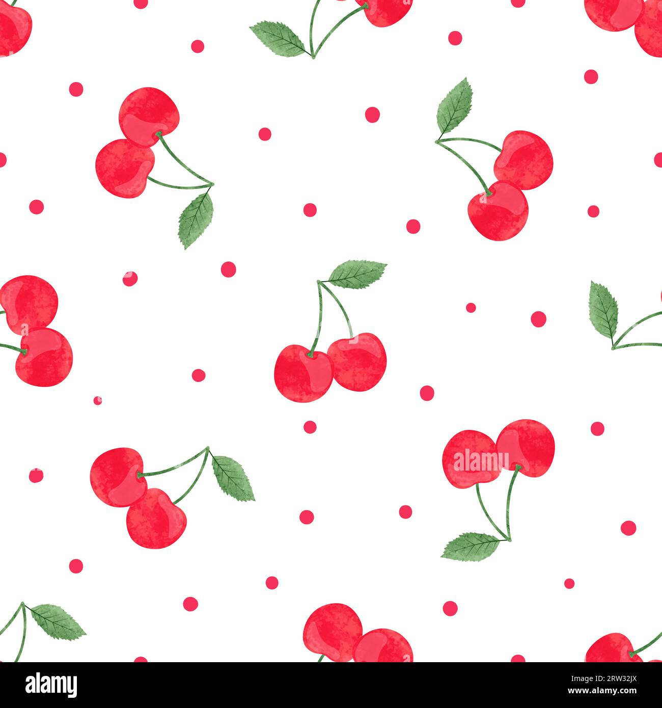 Cherry pattern vector hi-res stock photography and images - Alamy