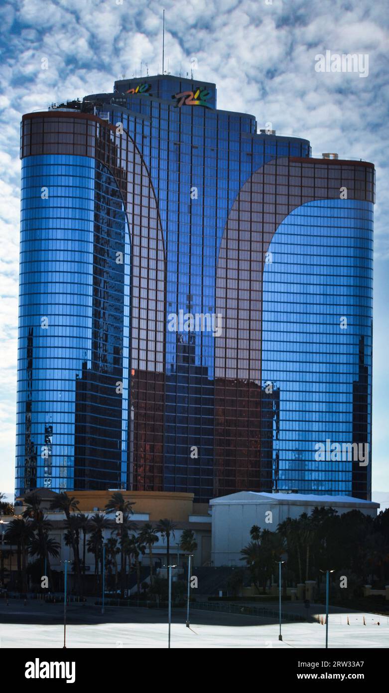 Azure Marvel: Captivating Blue Commercial Building in the Heart of Las ...
