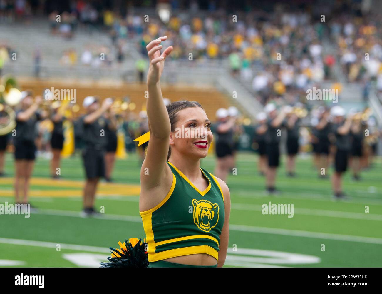Waco, Texas, USA. 16th Sep, 2023. Baylor Bears cheerleader before the ...