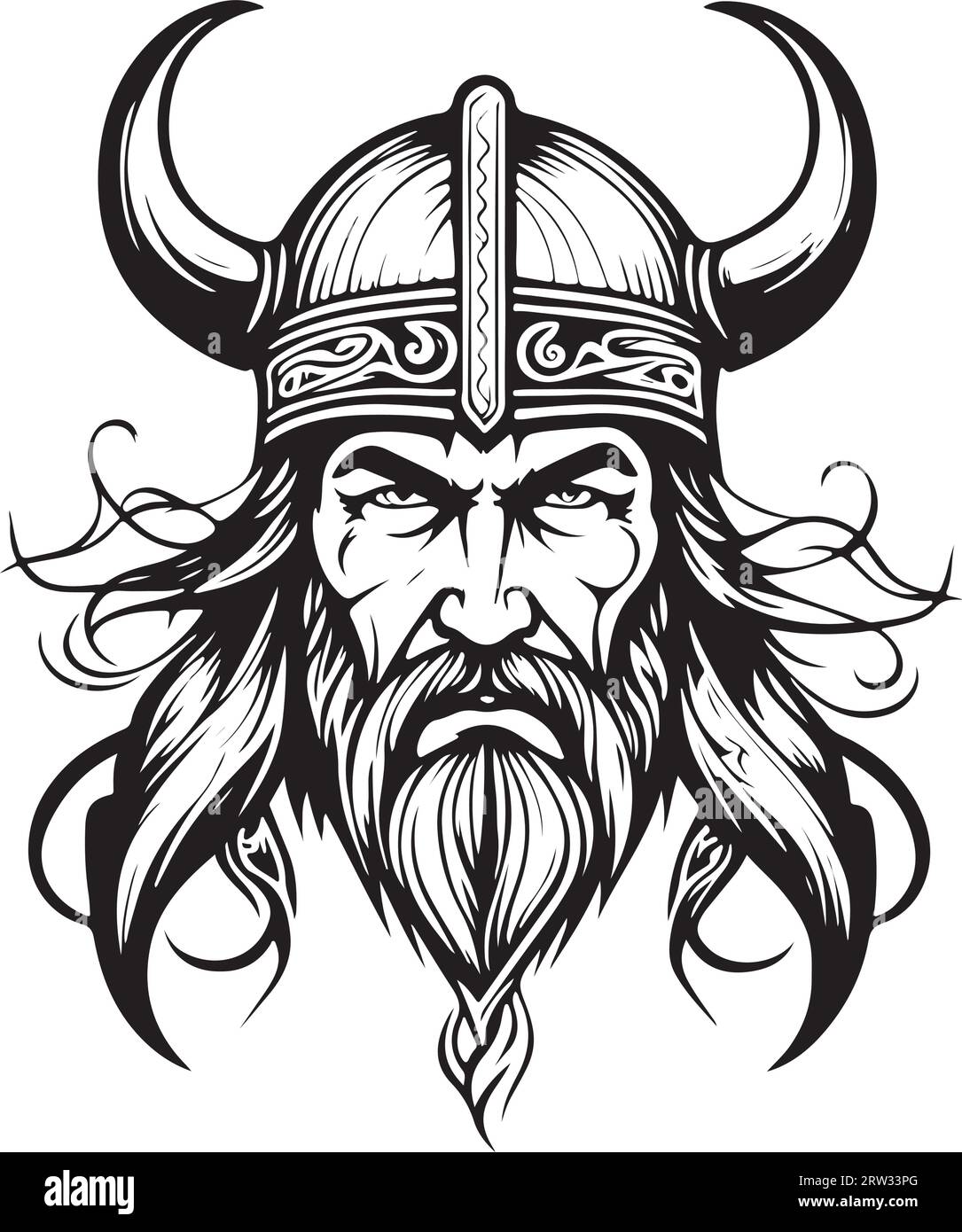 Excellent lovely viking emblem logo vector art Stock Vector Image & Art ...
