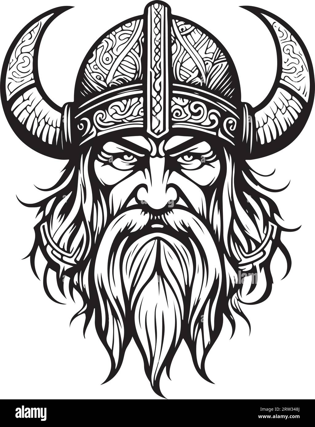 Extraordinary lovely viking emblem logo vector art Stock Vector Image ...