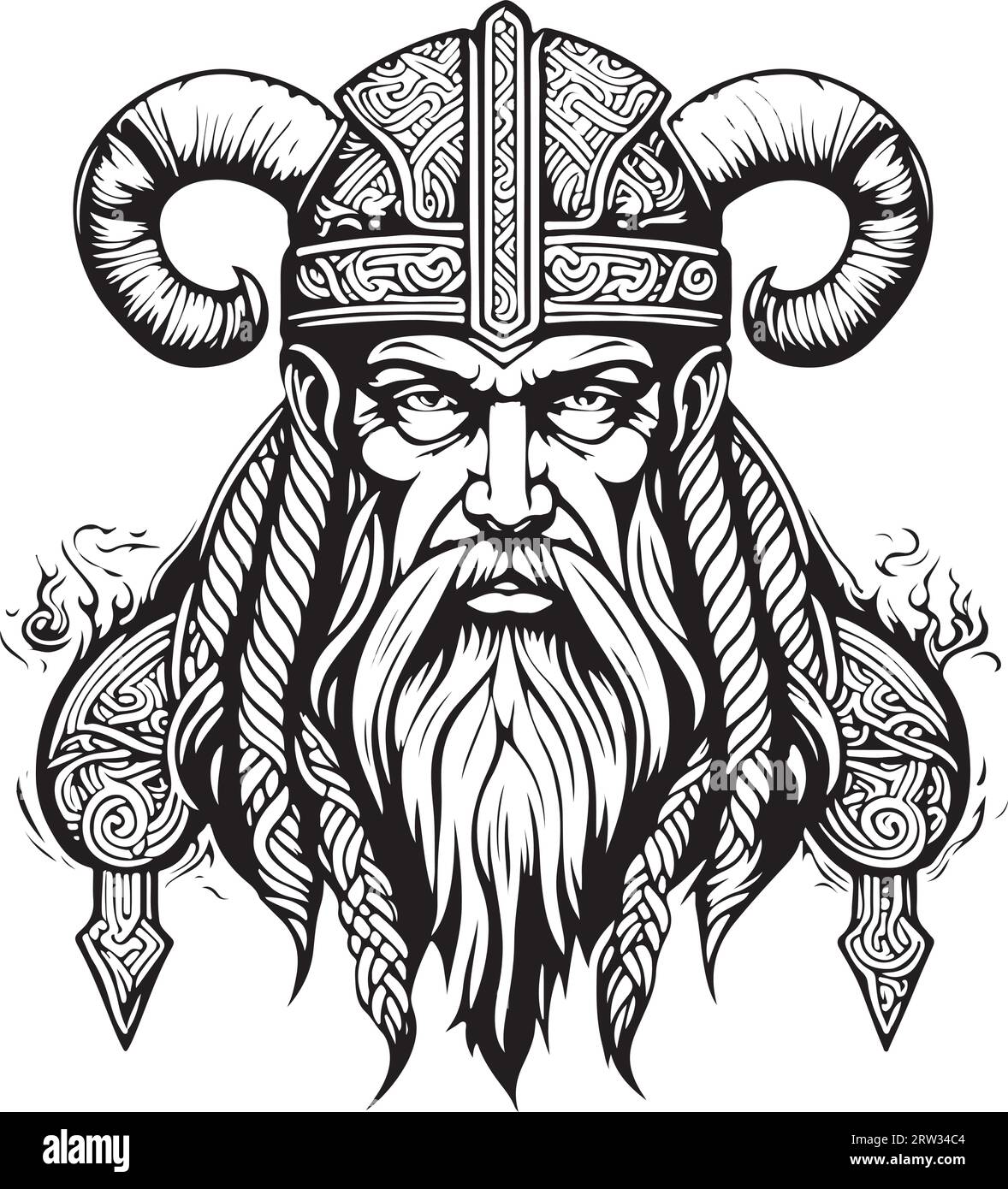 Pretty lovely viking emblem logo vector art Stock Vector Image & Art ...