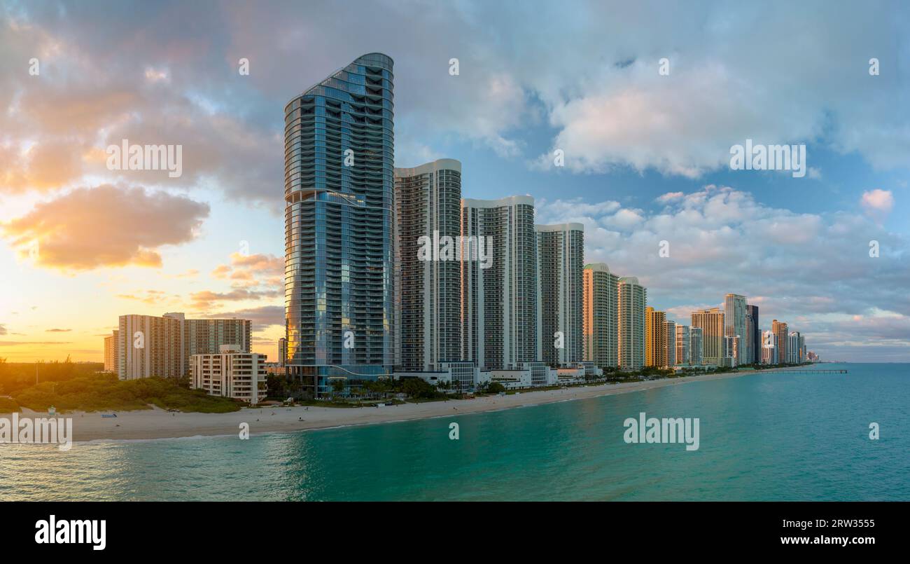 Atlantic ocean waterfront oceanfront high rise condominium buildings ...