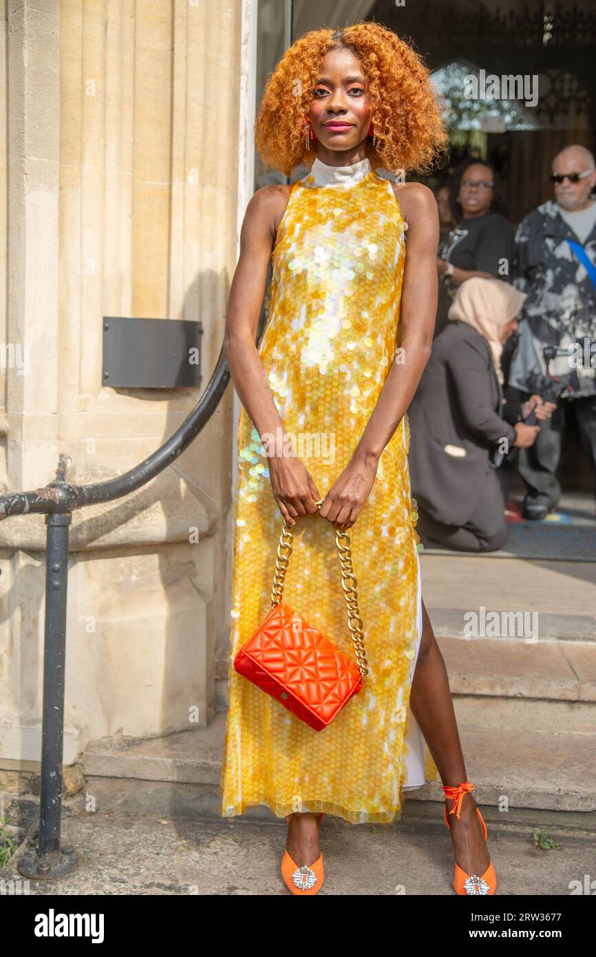 London, UK. 16th Sep, 2023. Fashionistas and Celebrities Flock to ...