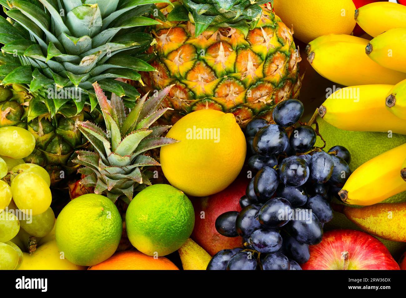 collection fresh fruits and vegetables Stock Photo - Alamy