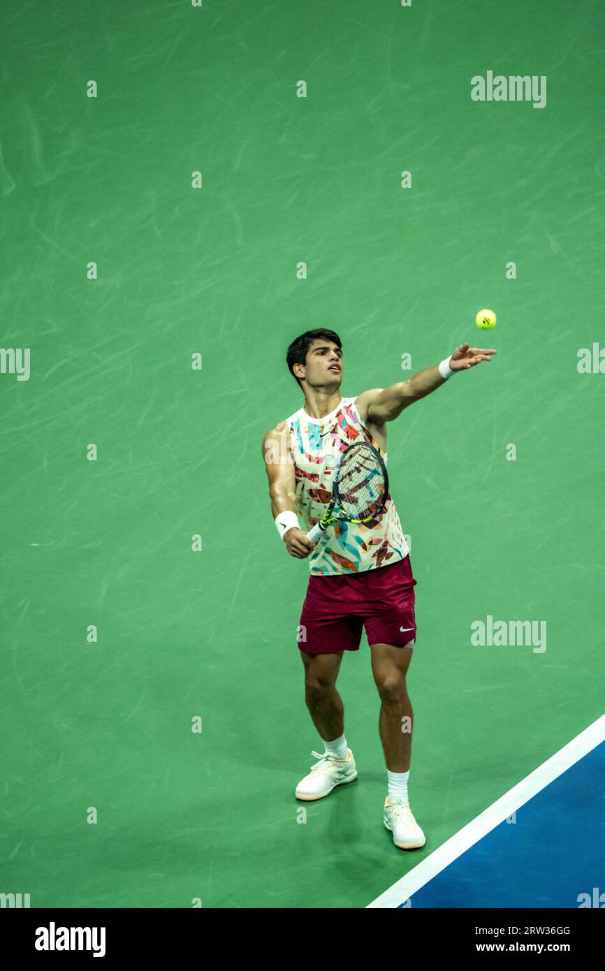 Carlos Alcaraz (ESP) competing in the Men's Singles Semi-finals at the ...