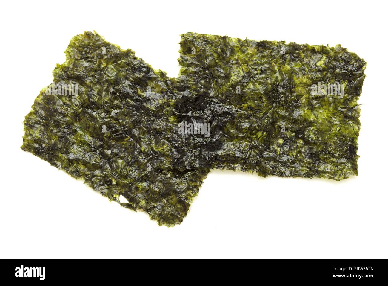 Thin sheets of dried and seasoned edible seaweed, kim, ingredient in ...