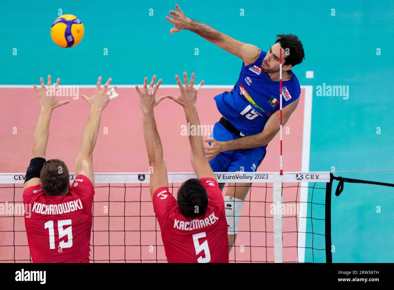 Italy's Daniele Lavia, right, in action during the Men's European ...