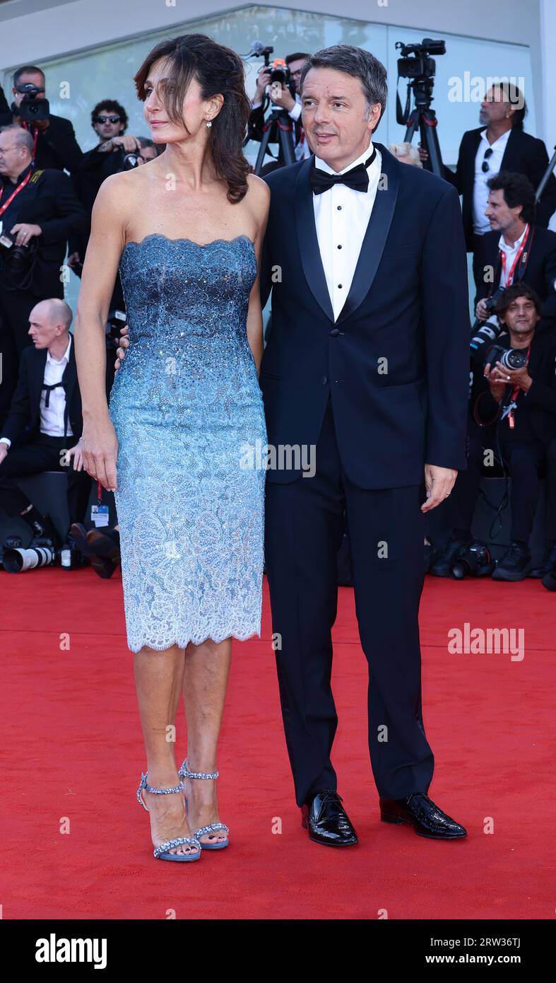 VENICE, ITALY - AUGUST 30: Agnese Landini and Matteo Renzi attends the ...