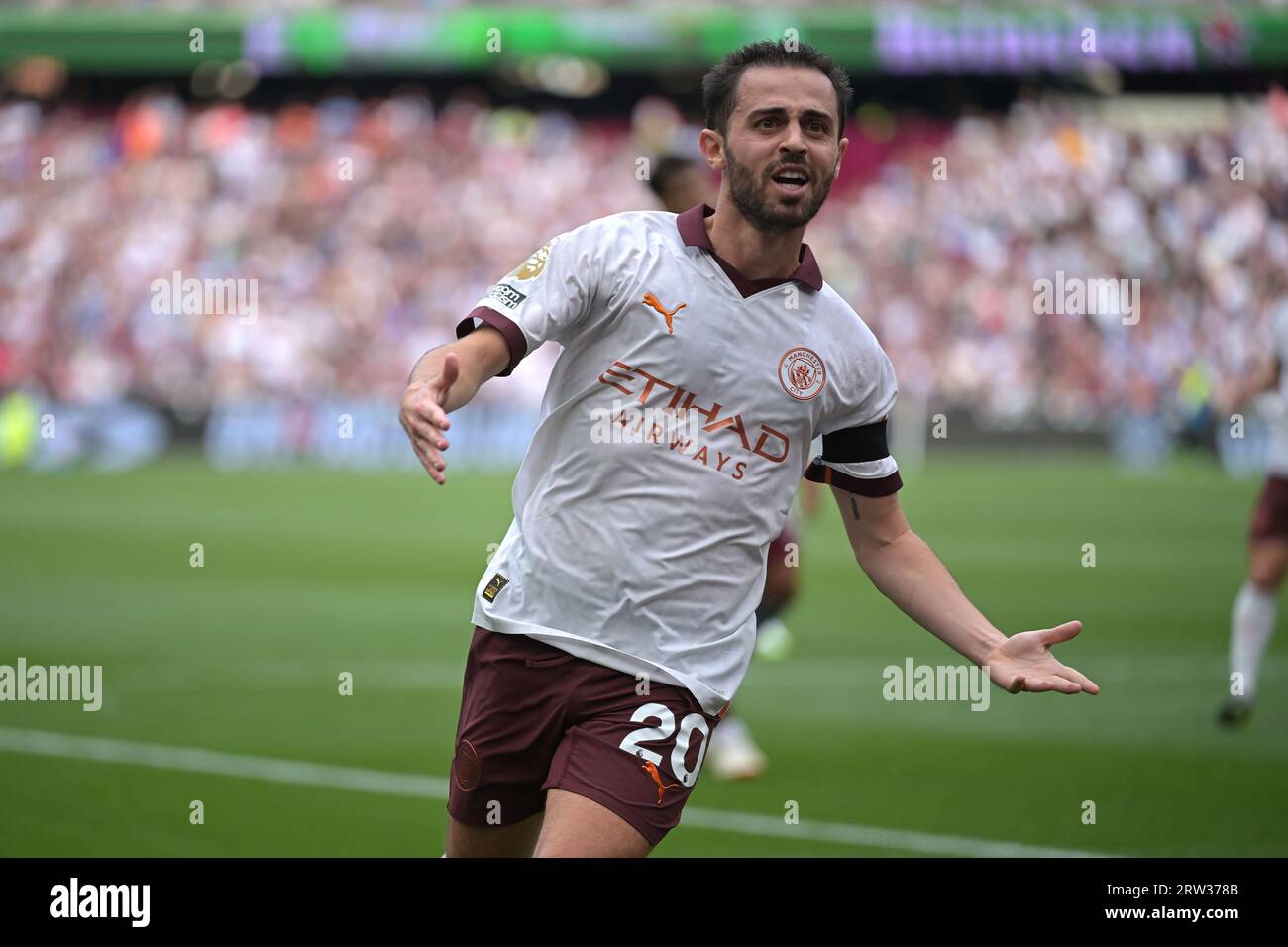 London, UK. 16th Sep, 2023. GOAL Bernardo Silva of Manchester City ...