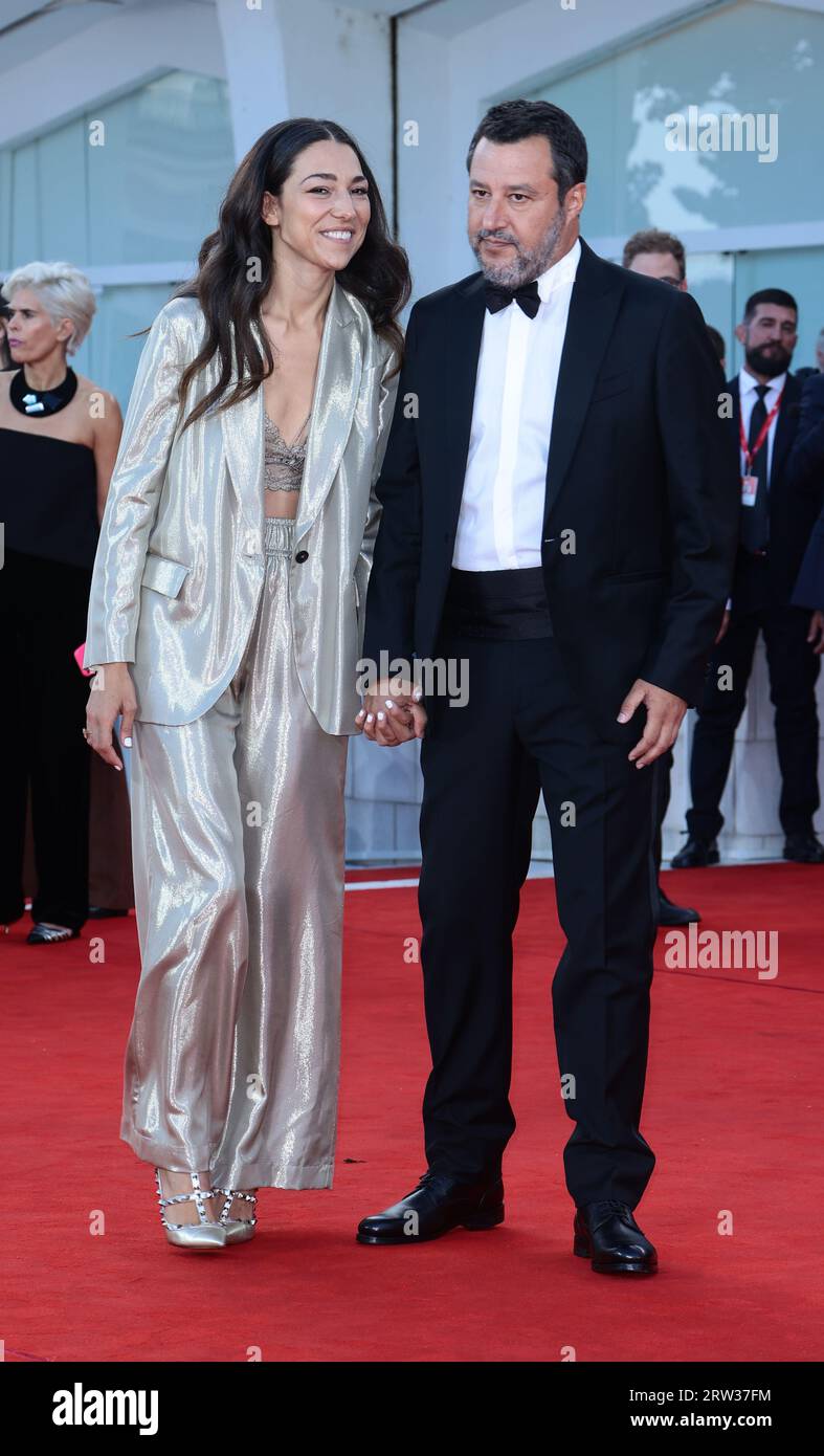 VENICE, ITALY - AUGUST 30: Francesca Verdini and Matteo Salvini attends ...