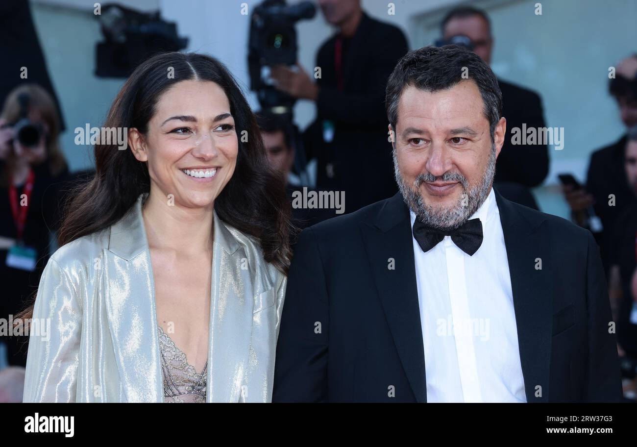 VENICE, ITALY - AUGUST 30: Francesca Verdini and Matteo Salvini attends ...