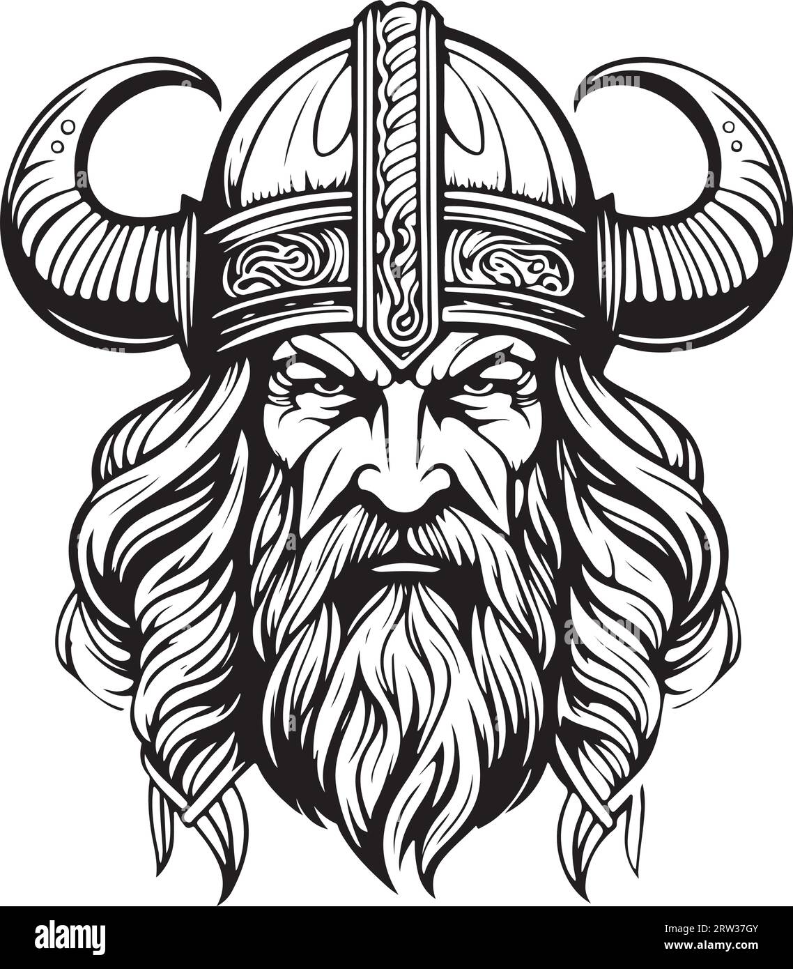 Pretty lovely viking emblem vector logo art Stock Vector Image & Art ...
