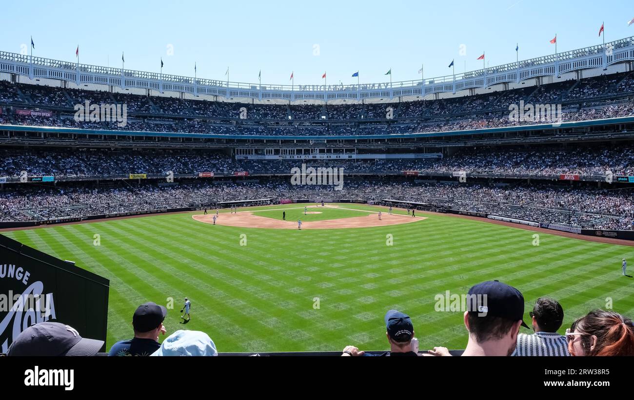 Architectural detail of Yankee Stadium, a baseball and soccer stadium ...