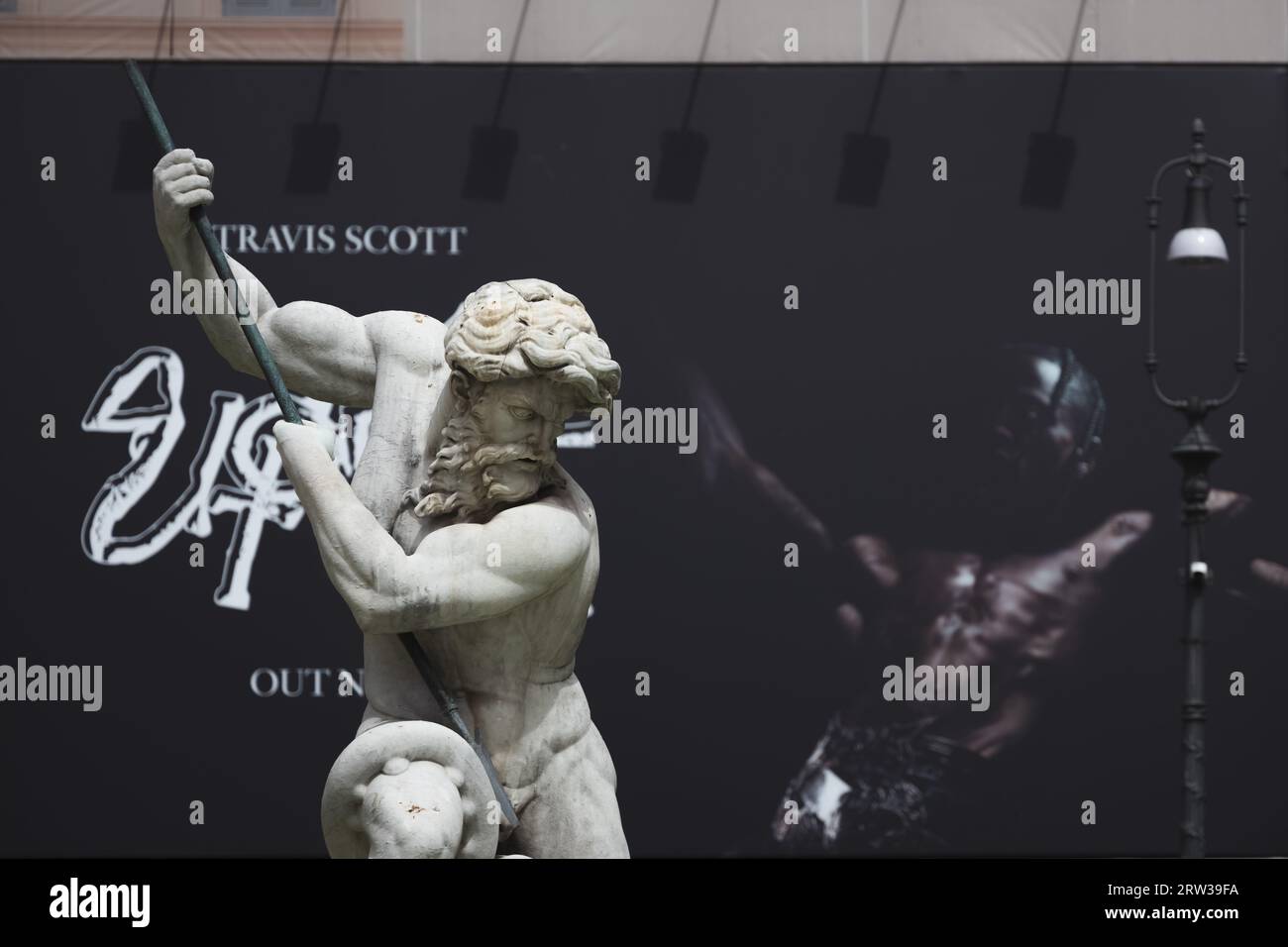 Rome, Italy - August 28, 2023: Close-up detail of a biblical figure in ...