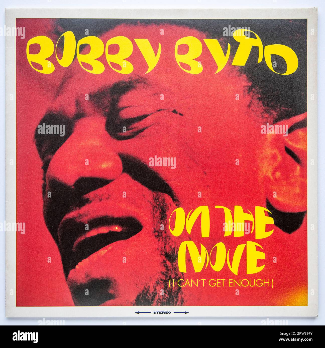 LP cover of the On the Move (I Can't Get Enough) album by Bobby Byrd ...