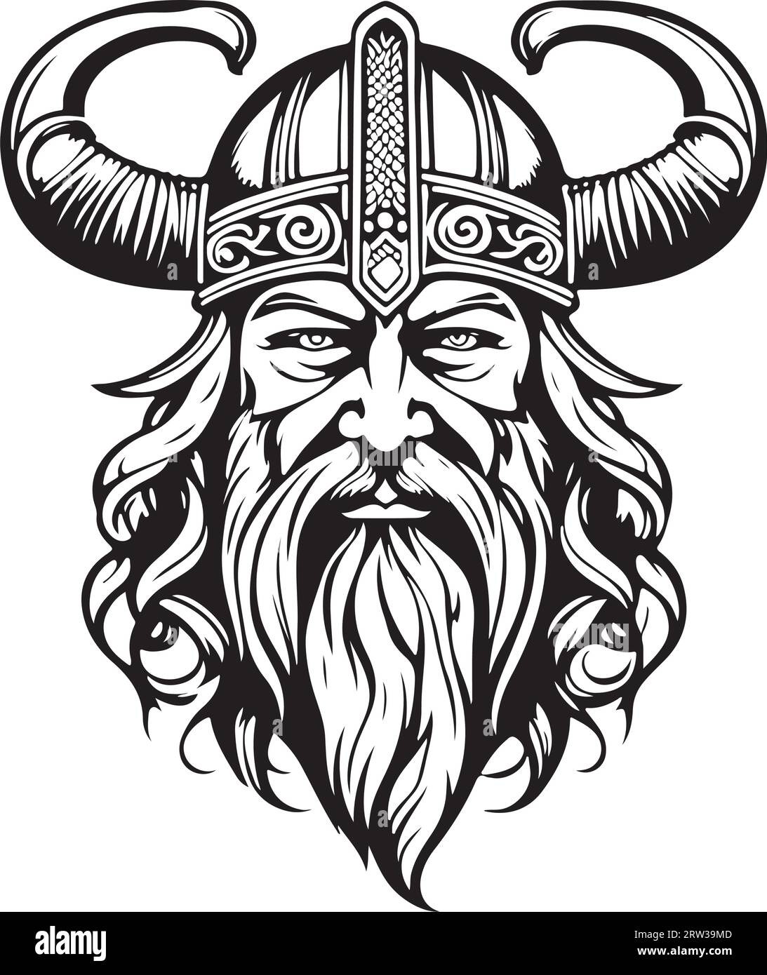 Wonderful lovely vector art viking emblem symbol Stock Vector Image ...