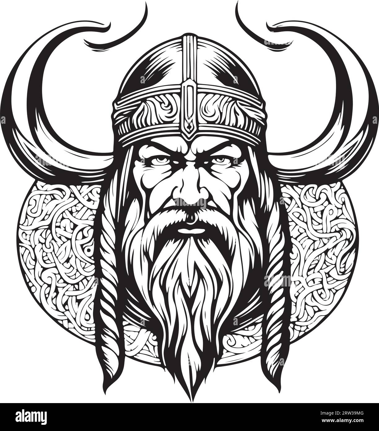 Beautiful lovely vector art viking emblem symbol Stock Vector Image ...