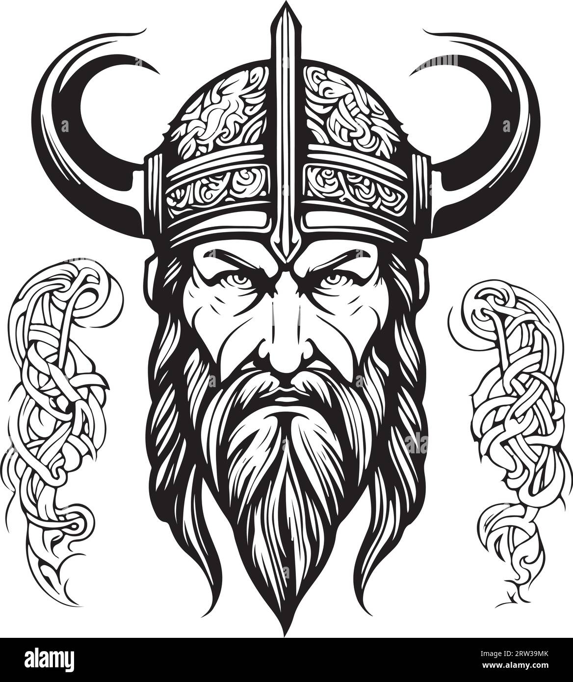 Breathtaking lovely vector art viking emblem symbol Stock Vector Image ...