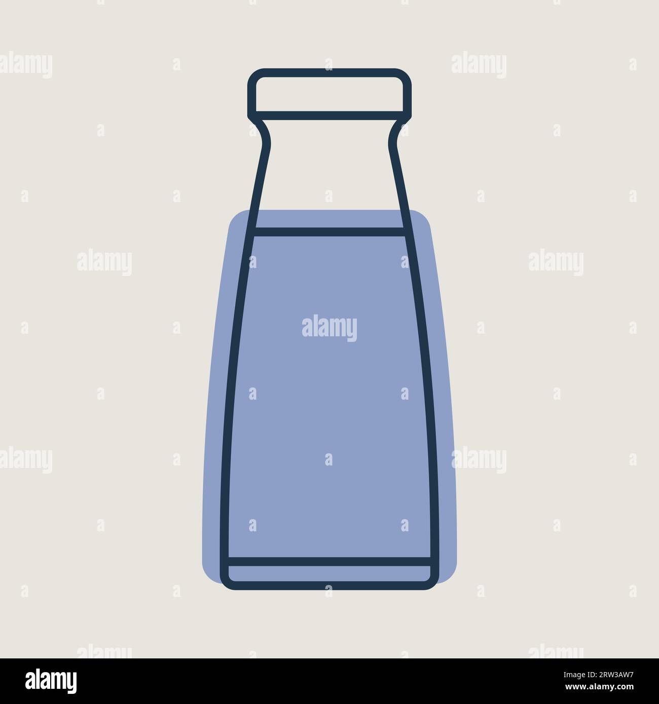 Milk bottle vector icon. Dairy product sign. Graph symbol for cooking ...