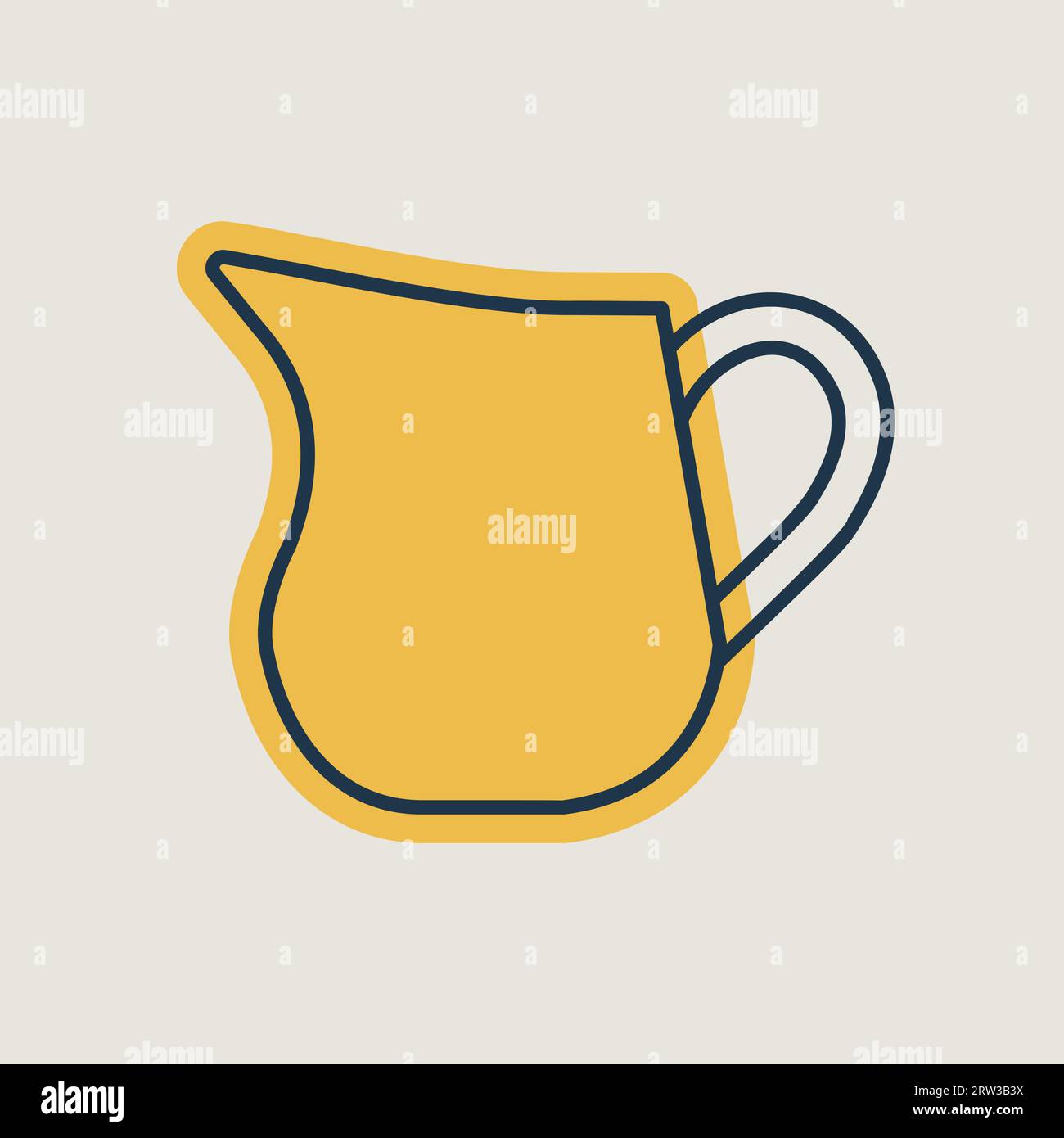 Creamer jug vector icon. Dairy product sign. Graph symbol for cooking ...
