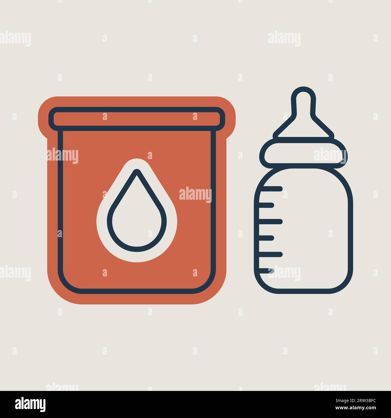 Dry milk product Stock Vector Images - Alamy