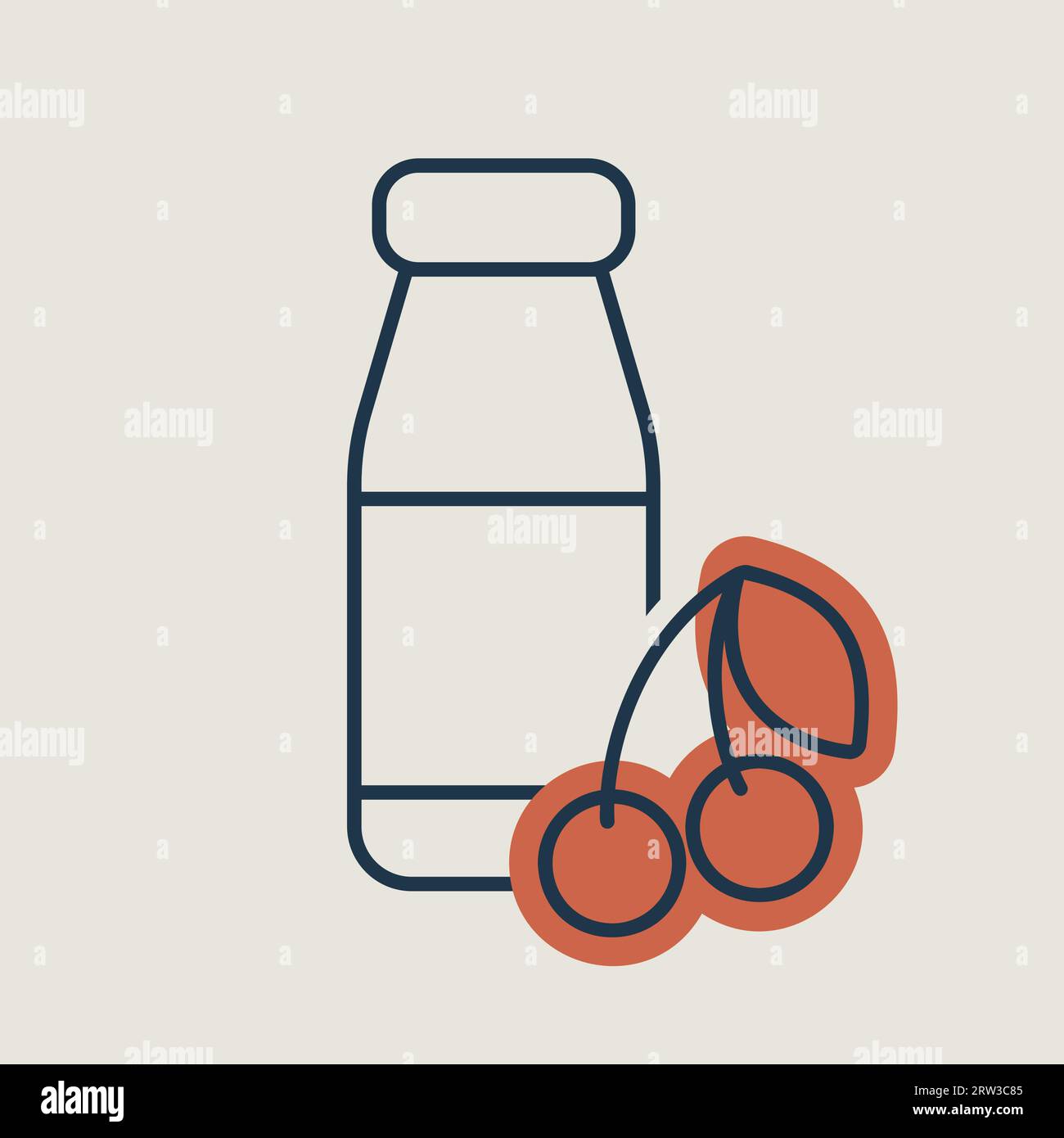 Granola milk yoghurt Stock Vector Images - Alamy
