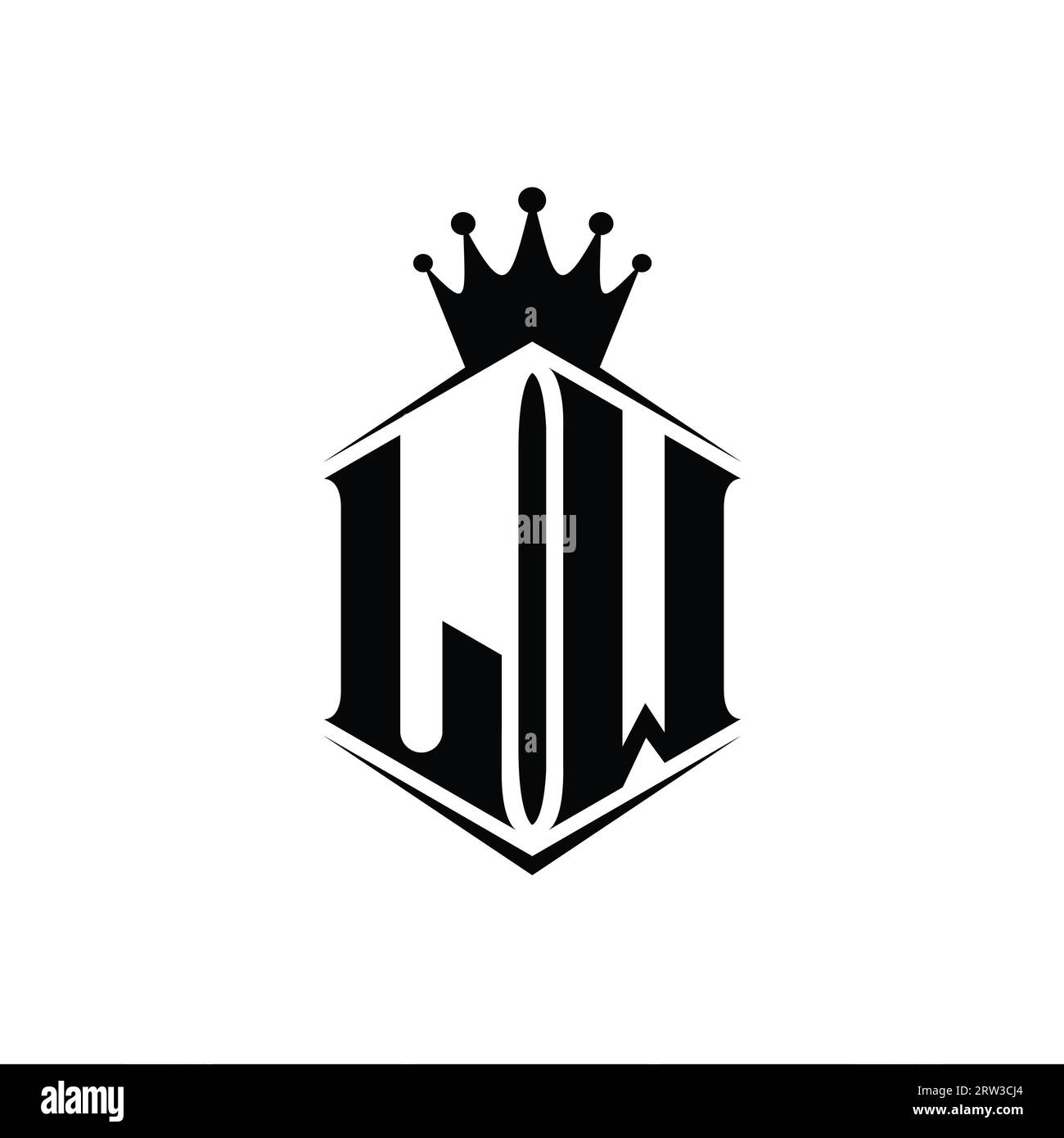 Initial letter lw hi-res stock photography and images - Alamy