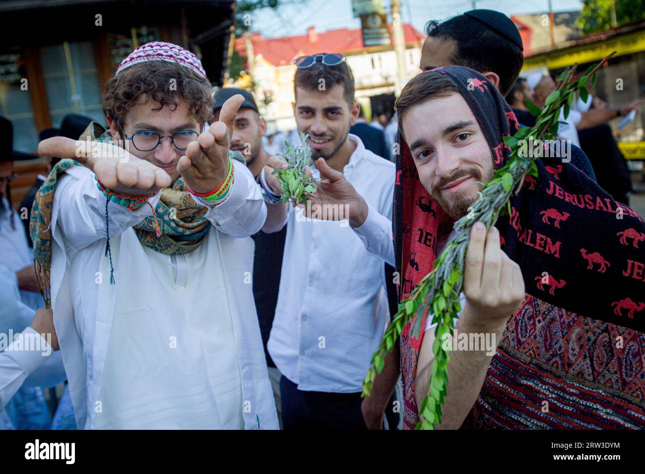 UMAN, UKRAINE - SEPTEMBER 16, 2023 - Hasidic pilgrims celebrate Rosh ...