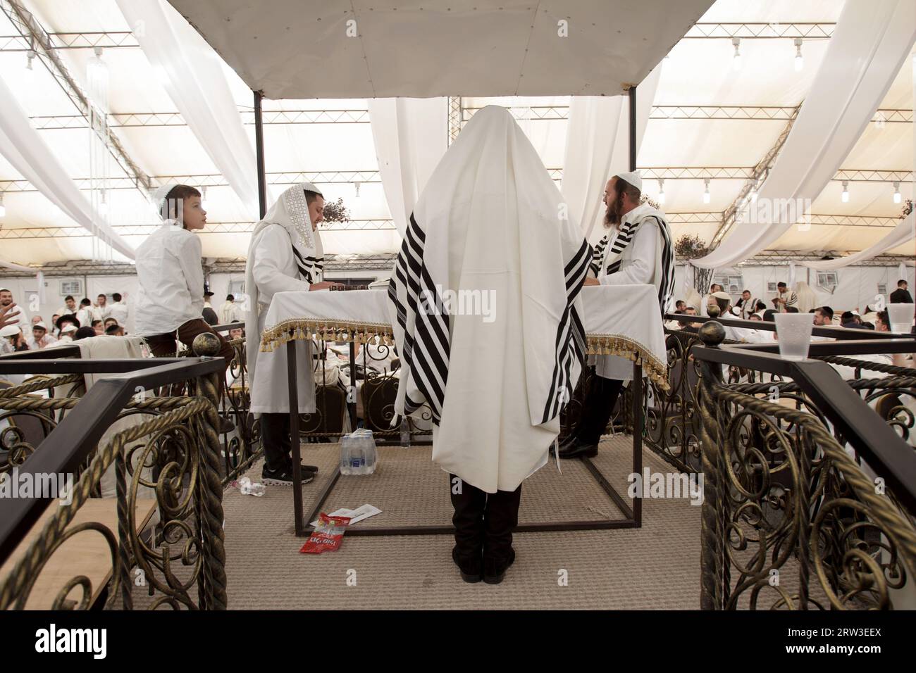 UMAN, UKRAINE - SEPTEMBER 16, 2023 - Hasidic pilgrims celebrate Rosh ...