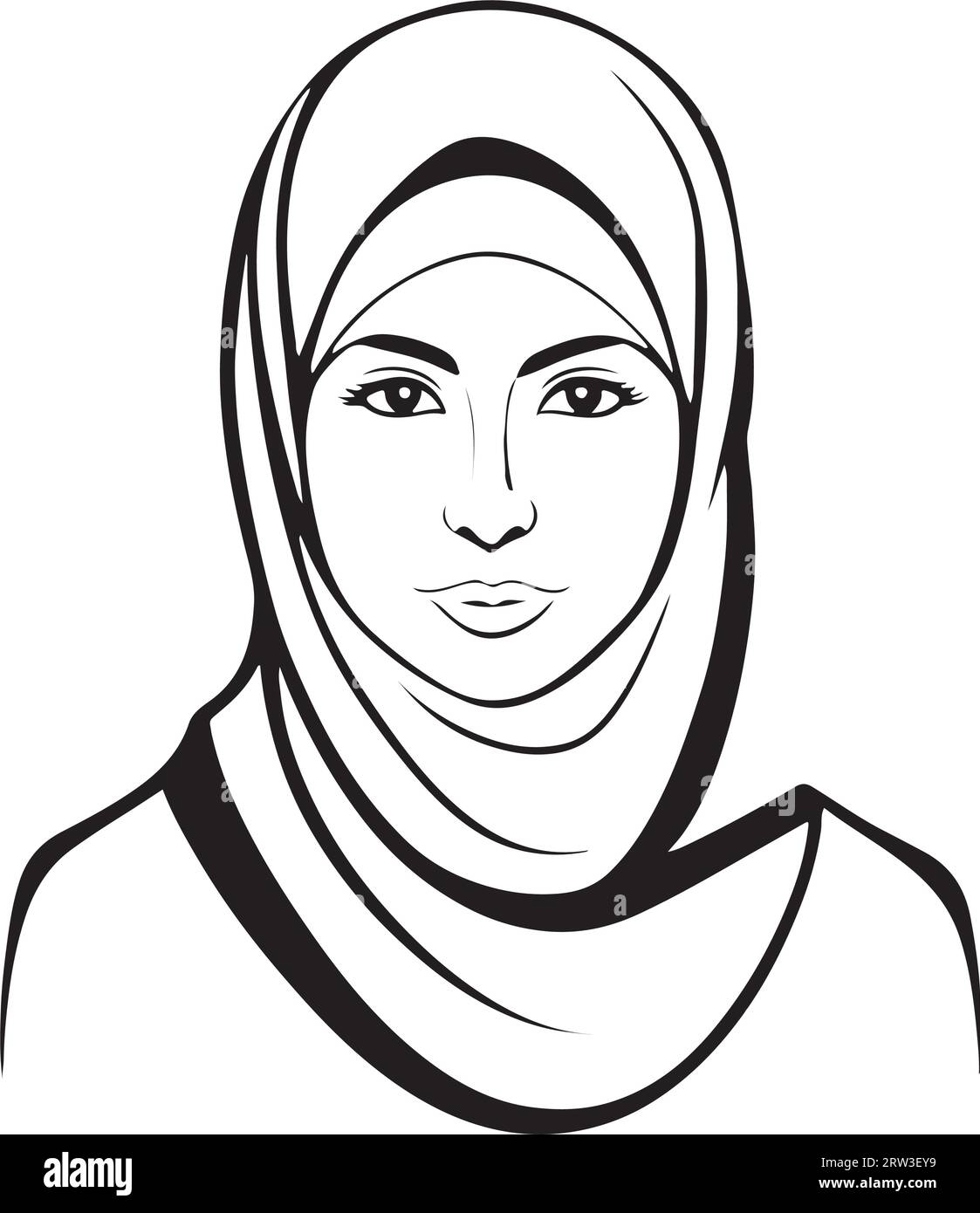 Fantastic Lovely Vector Art Muslim Woman Logo Stock Vector Image And Art Alamy
