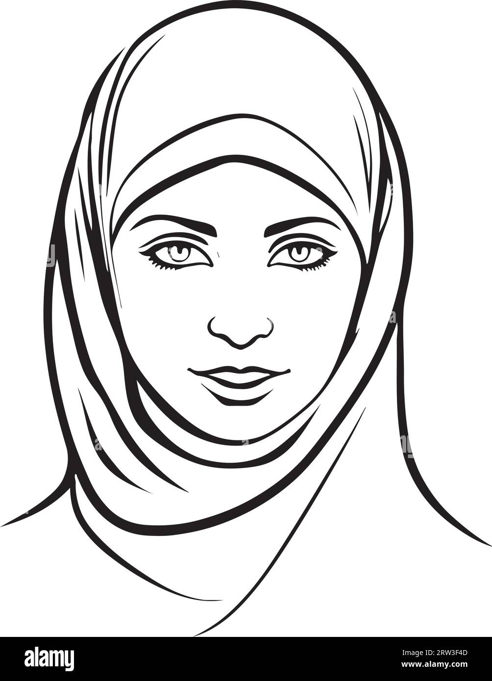 Muslim woman wear scarf Cut Out Stock Images & Pictures - Alamy